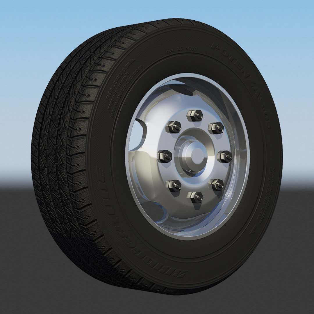 3dsmax Rim Wheel Bus