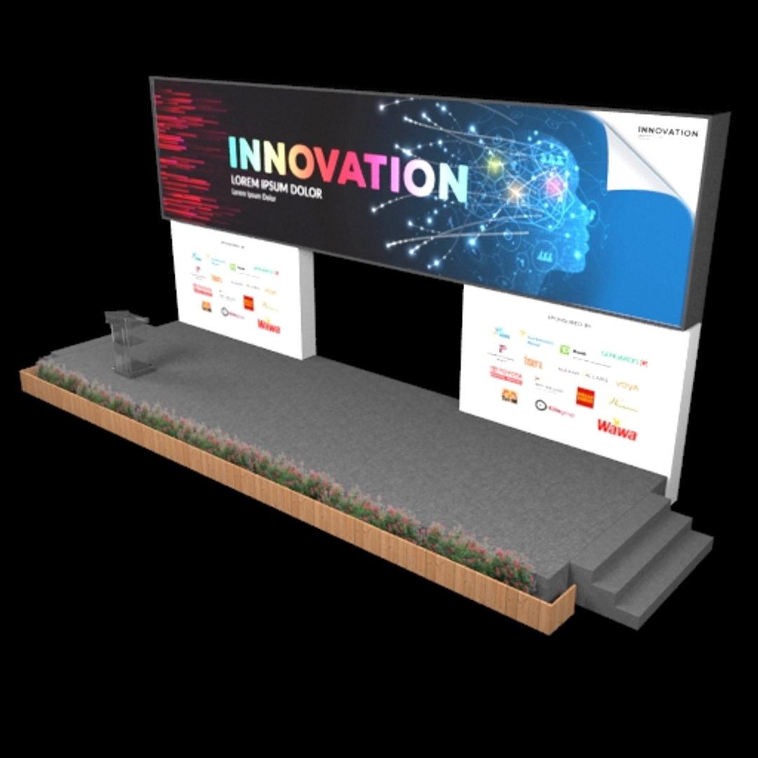 3D Tech Stage Backdrop - TurboSquid 1454367