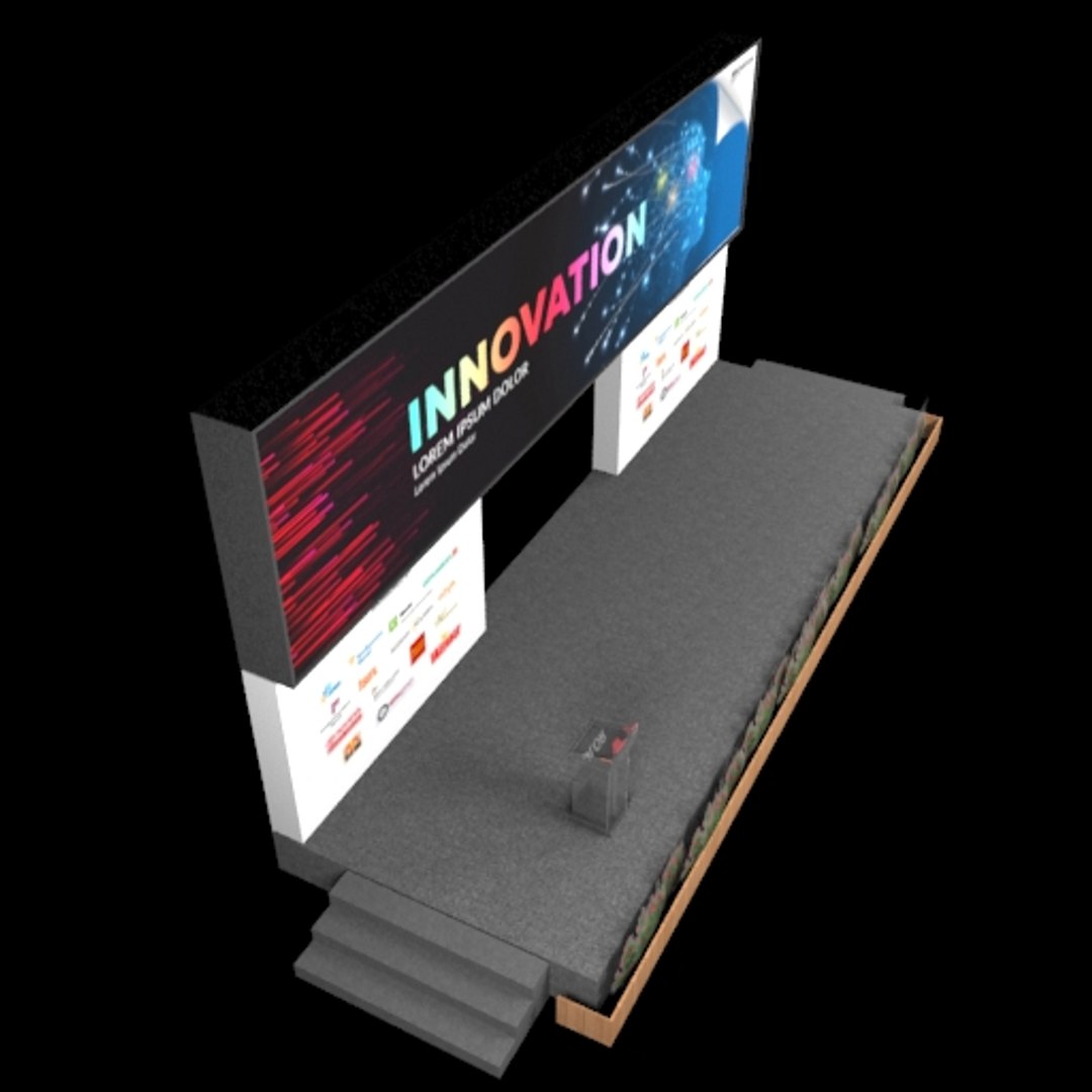 3D Tech Stage Backdrop - TurboSquid 1454367