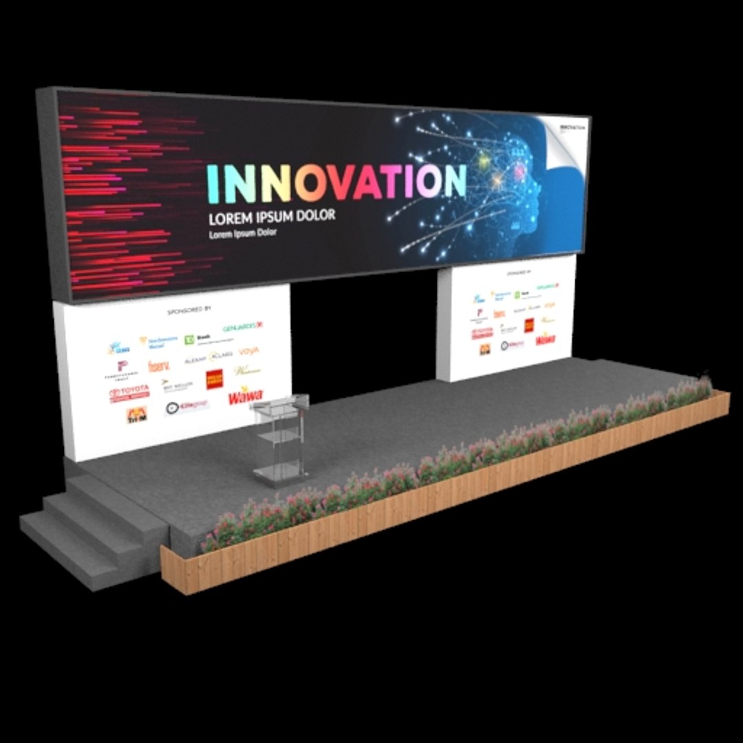 3D Tech Stage Backdrop - TurboSquid 1454367