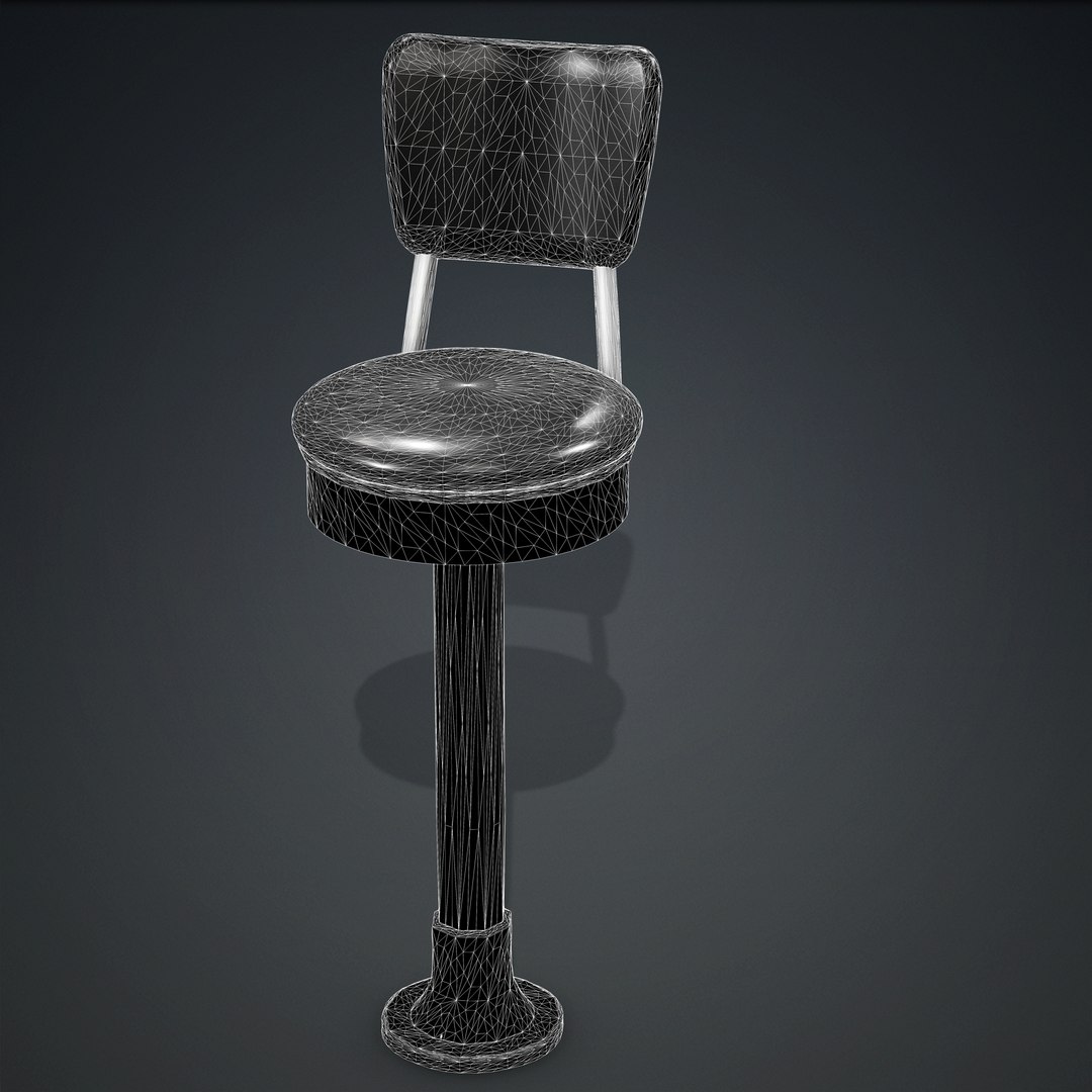 3D Model BAR CHAIR A SEAT FURNITURE - TurboSquid 2192943