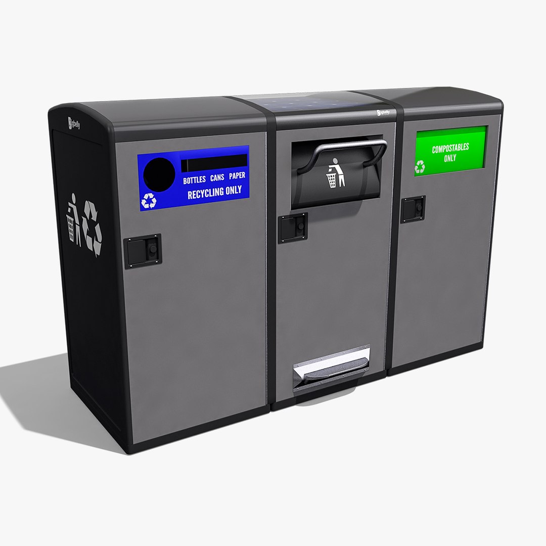 Bigbelly triple station 3D - TurboSquid 1590665