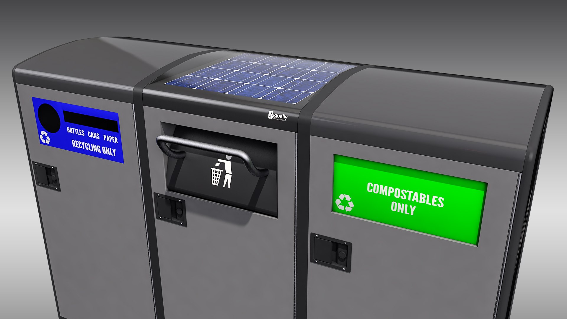 Bigbelly Triple Station 3D - TurboSquid 1590665