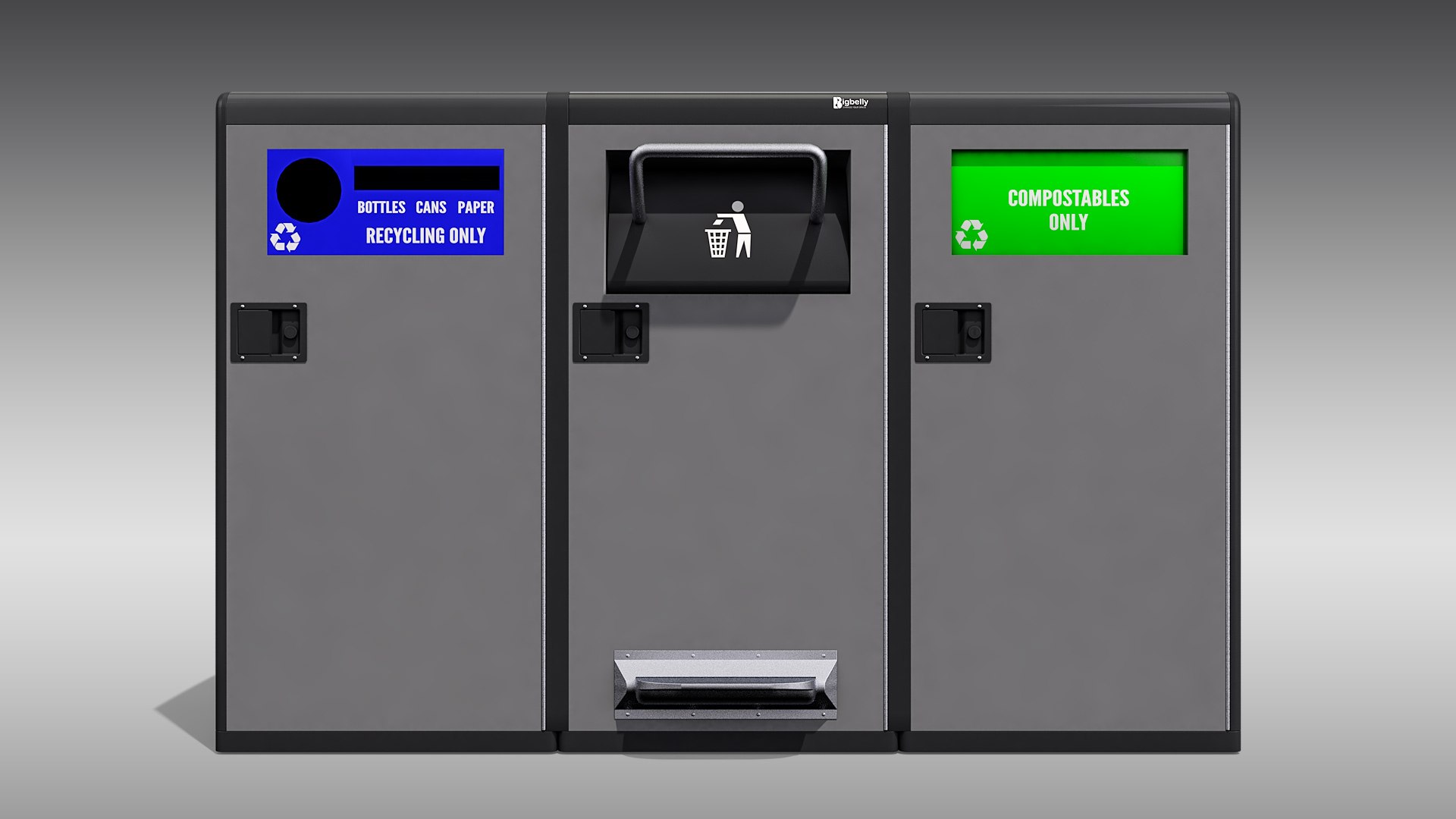 Bigbelly Triple Station 3D - TurboSquid 1590665