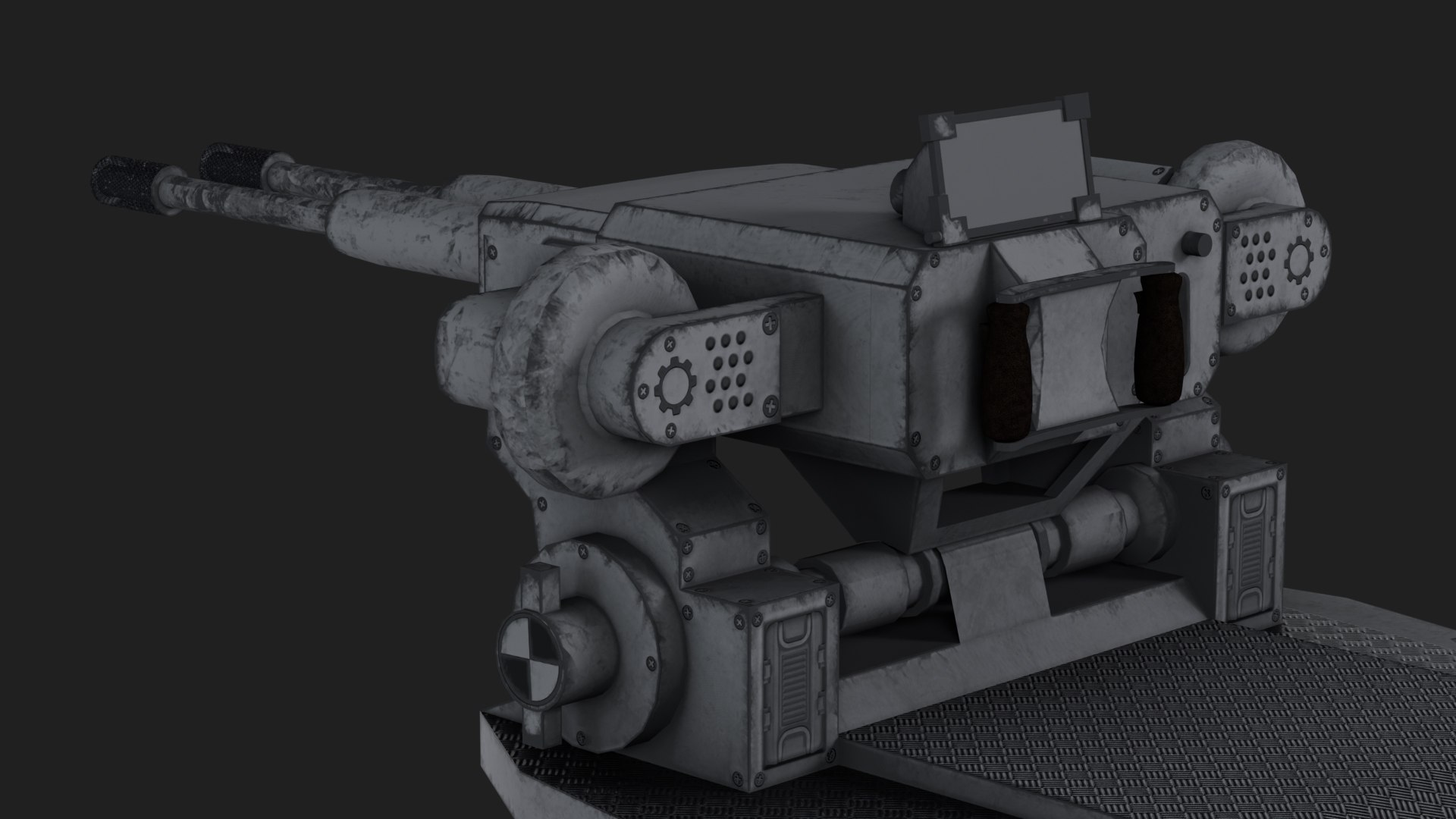 TURRET WEAPON GUN LOW POLY Model - TurboSquid 2301169