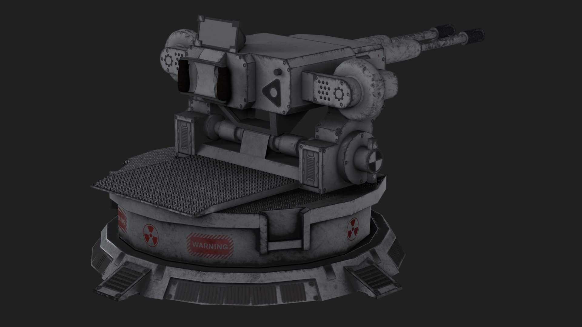 TURRET WEAPON GUN LOW POLY Model - TurboSquid 2301169