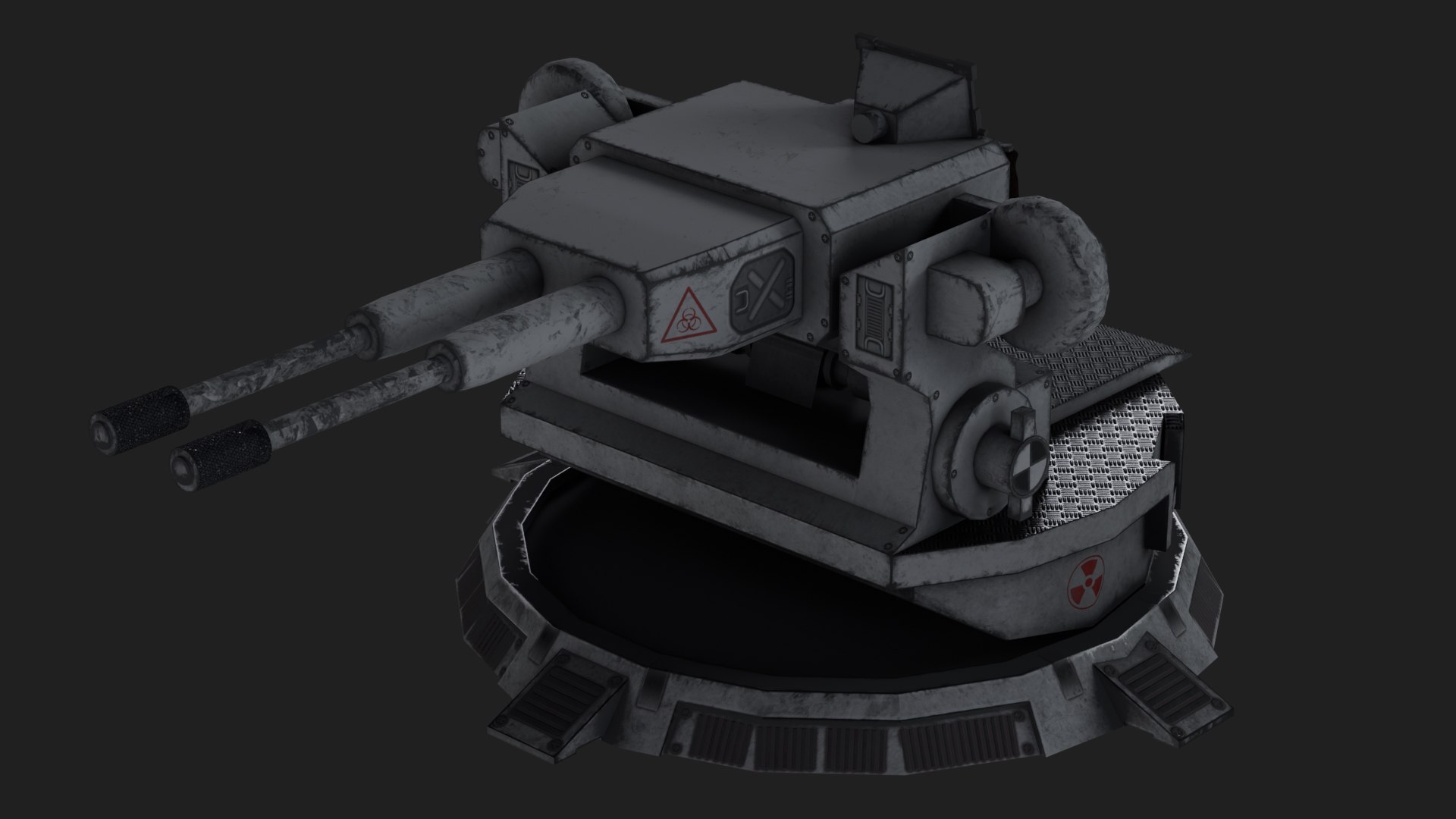TURRET WEAPON GUN LOW POLY Model - TurboSquid 2301169