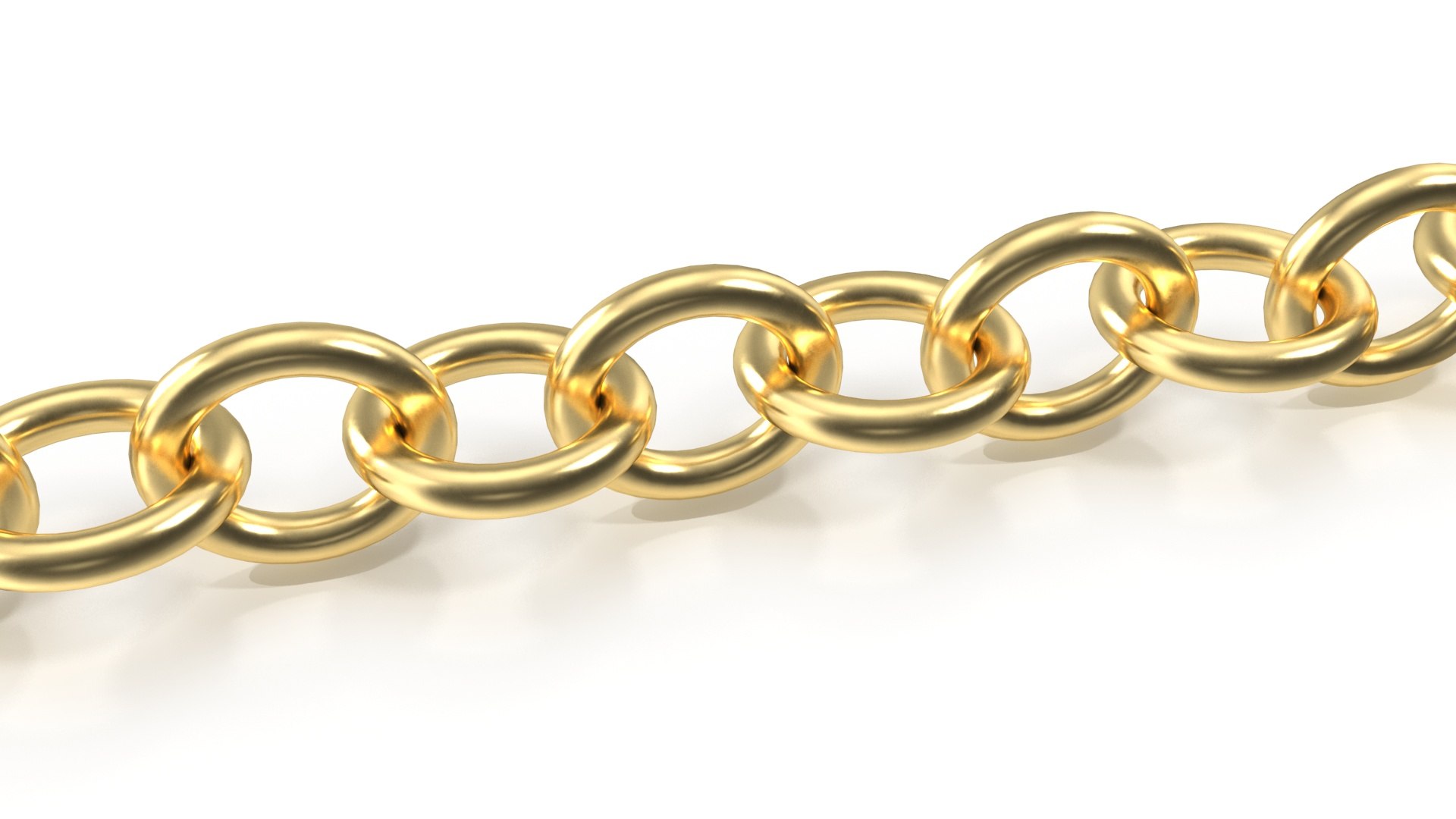 3D Golden Cable Chain Model - TurboSquid 2239701