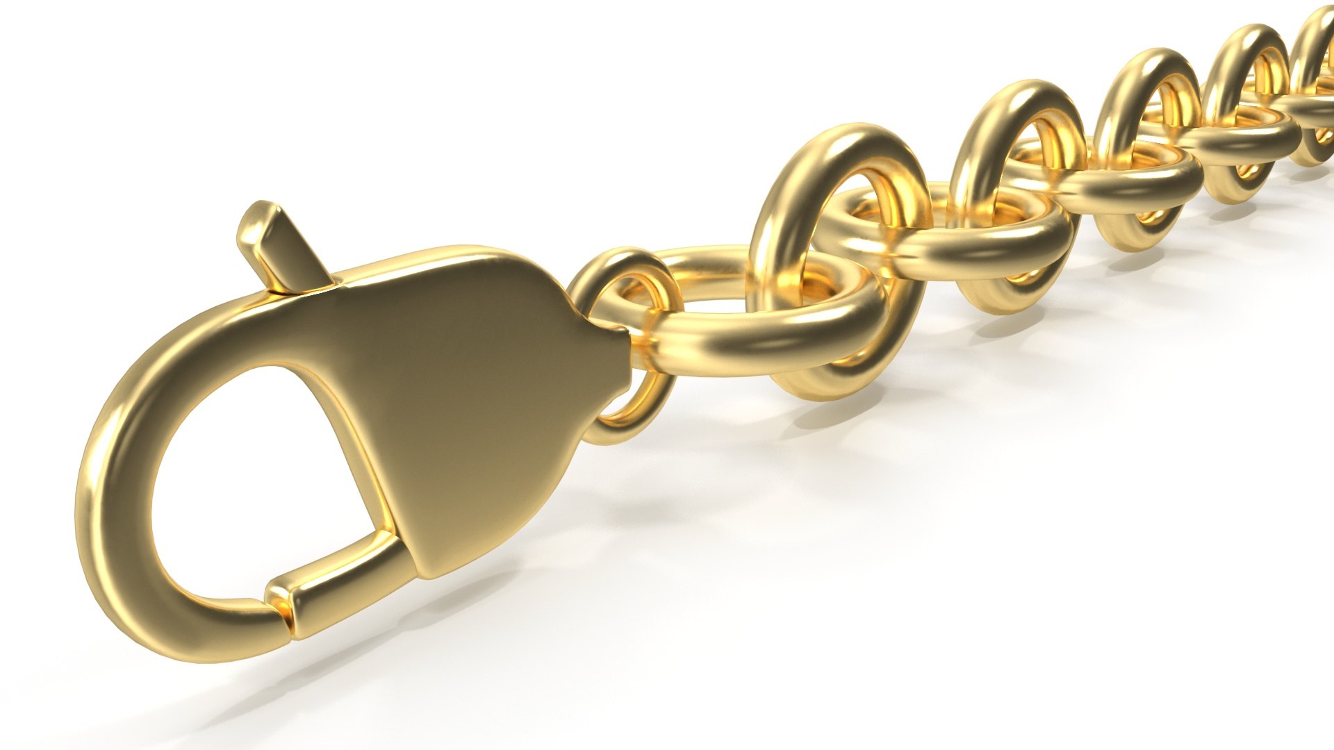 3D Golden Cable Chain Model - TurboSquid 2239701