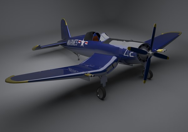 해적은 f4u를 샀다. 3D 모델 - TurboSquid 970815