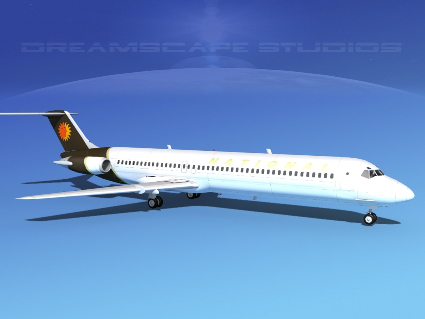 3d model turbines dc-9-50 douglas dc-9 aircraft