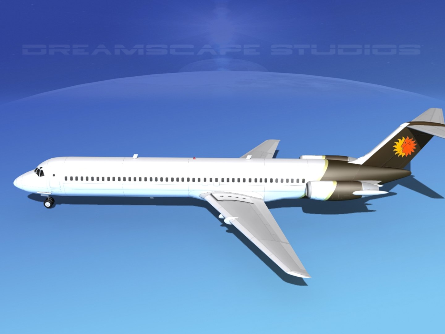 3d model turbines dc-9-50 douglas dc-9 aircraft