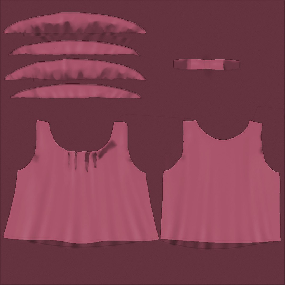 Berry Frill Top 3D Model - TurboSquid 1776516