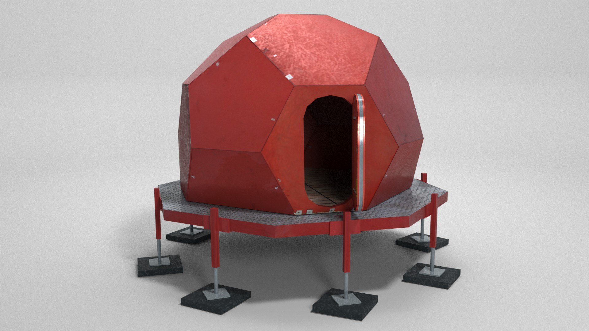 Red Pod model - TurboSquid 2178618
