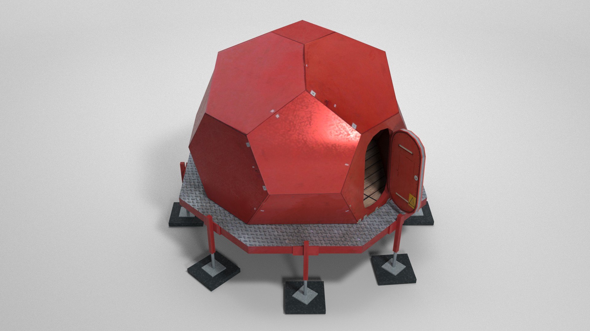 Red Pod model - TurboSquid 2178618