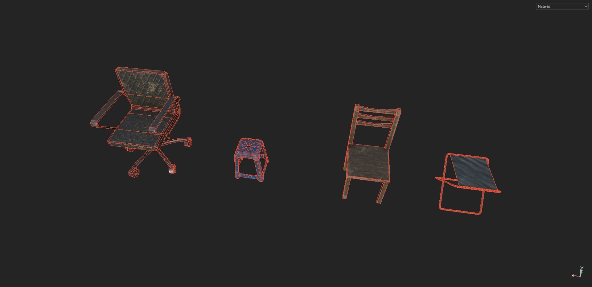 3D Chairs Prop Pack - TurboSquid 2108369