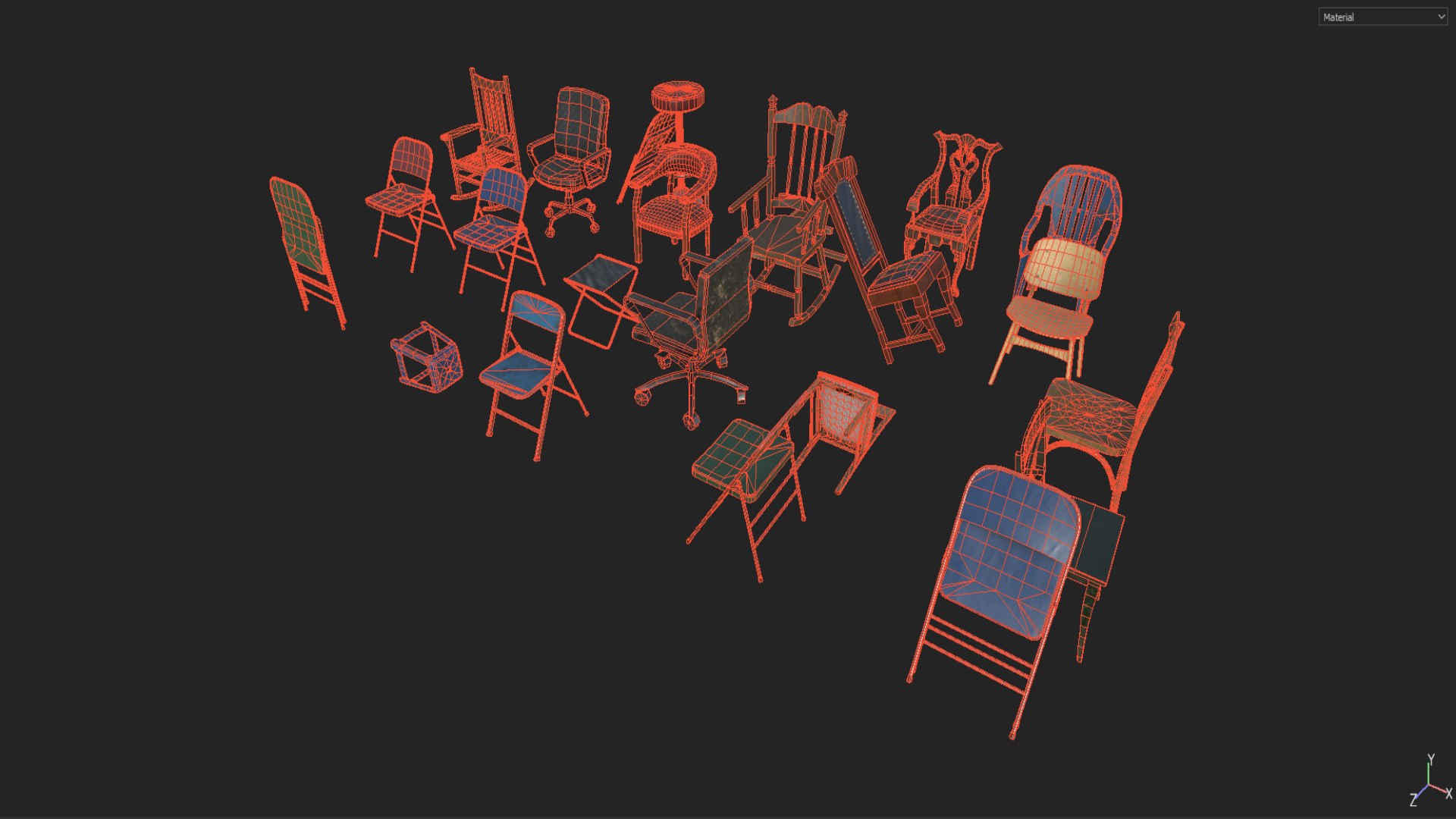 3D Chairs Prop Pack - TurboSquid 2108369