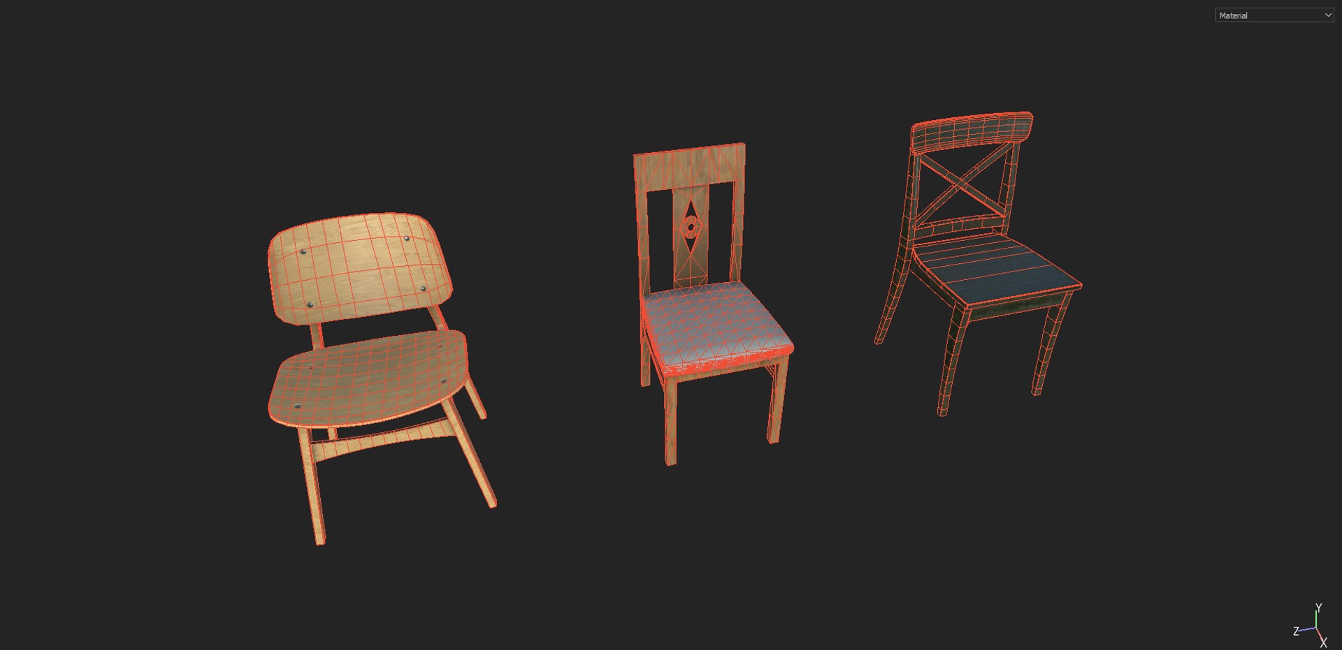 3D Chairs Prop Pack - TurboSquid 2108369