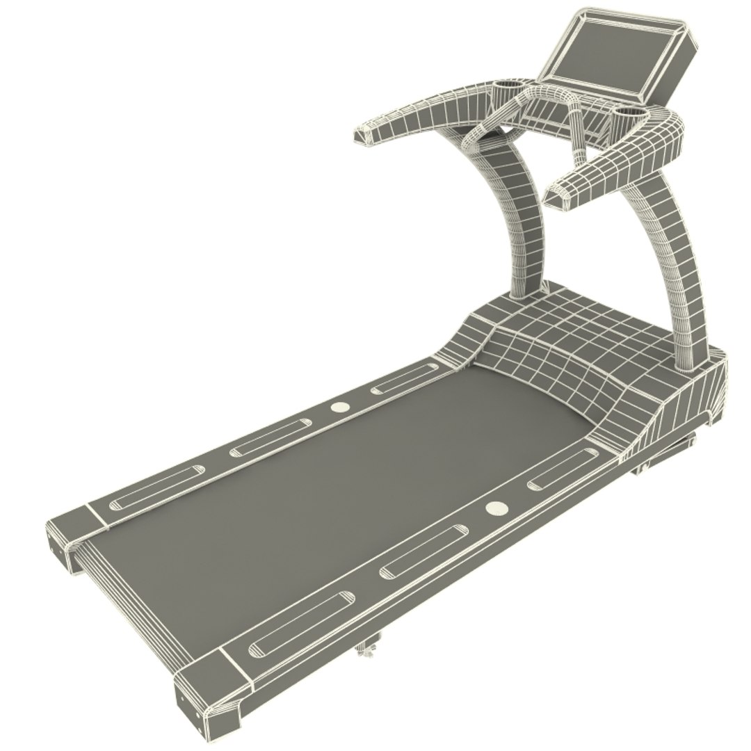 treadmills set modelled 3d model