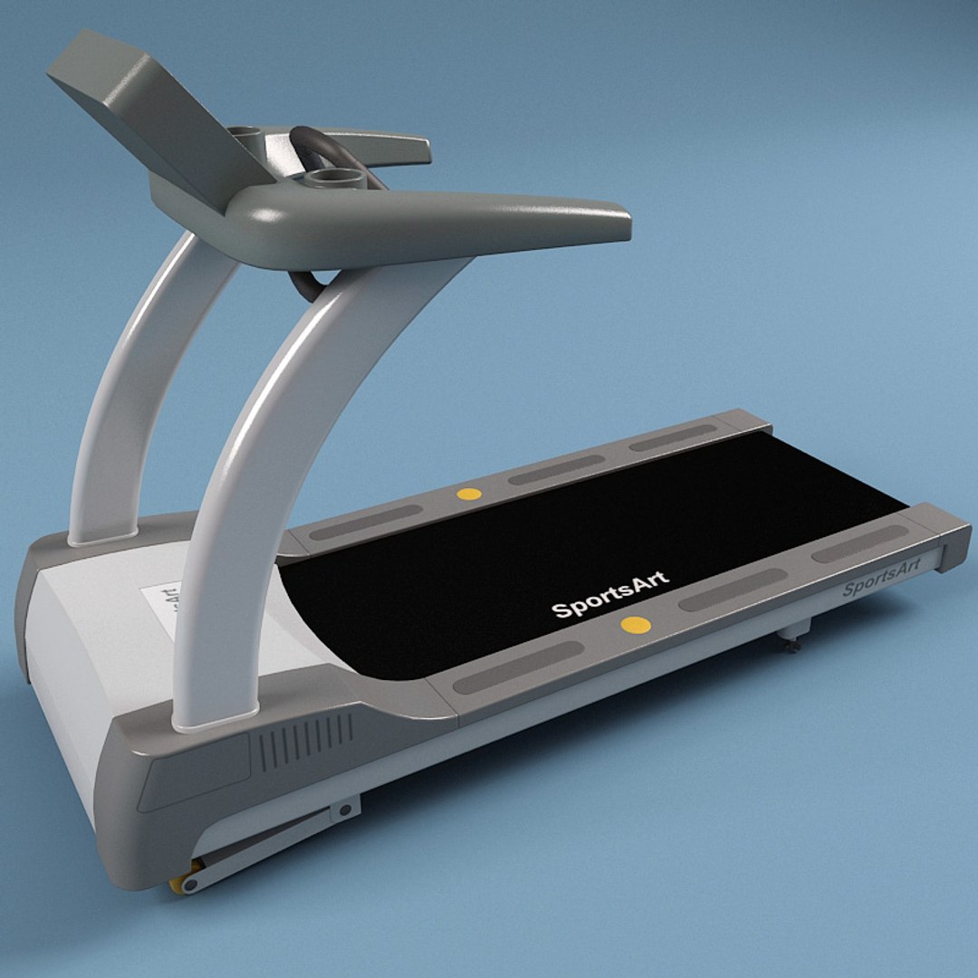 treadmills set modelled 3d model