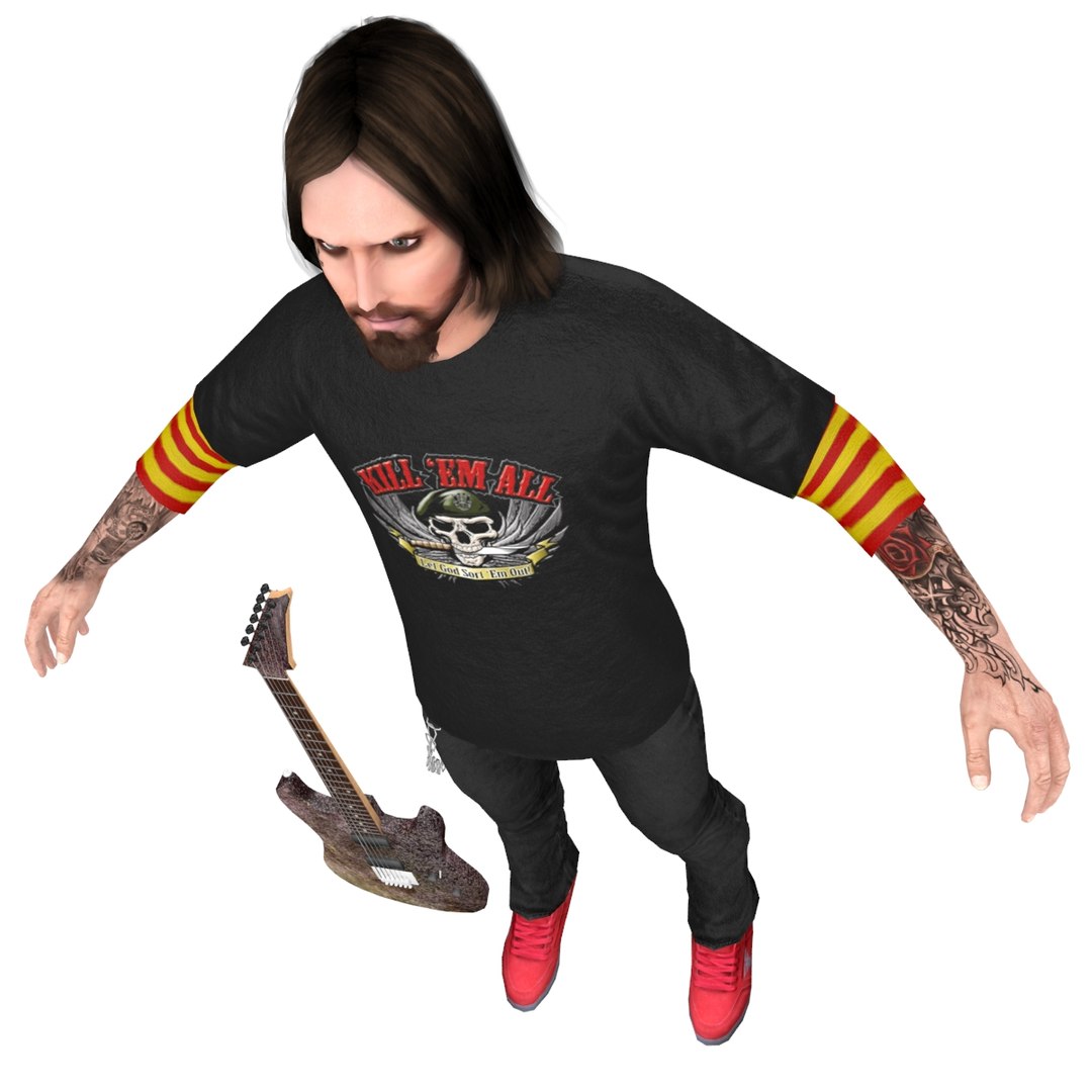 3D Guitar Player - TurboSquid 1304684