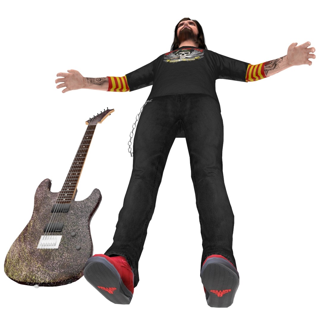 3D Guitar Player - TurboSquid 1304684