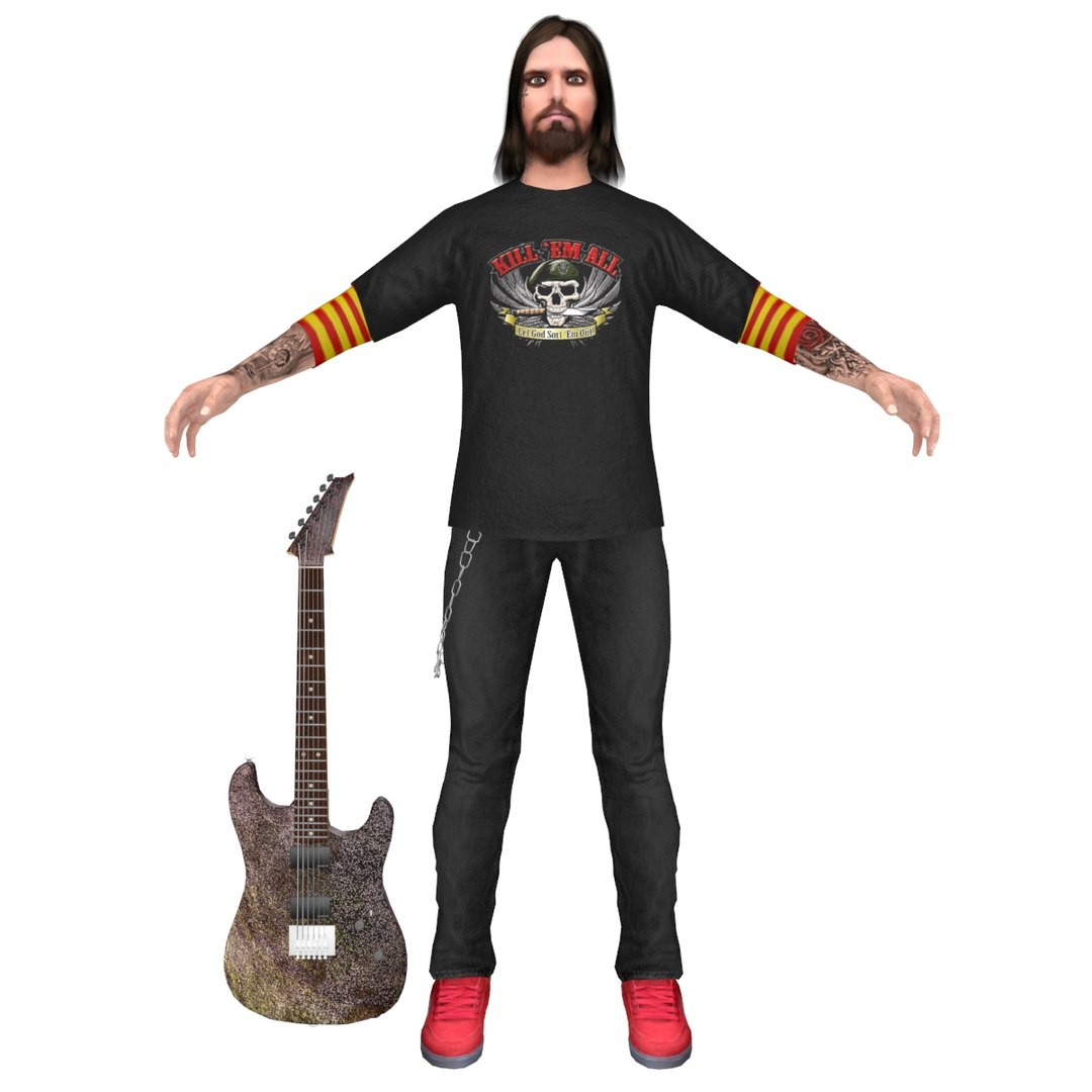 3D Guitar Player - TurboSquid 1304684