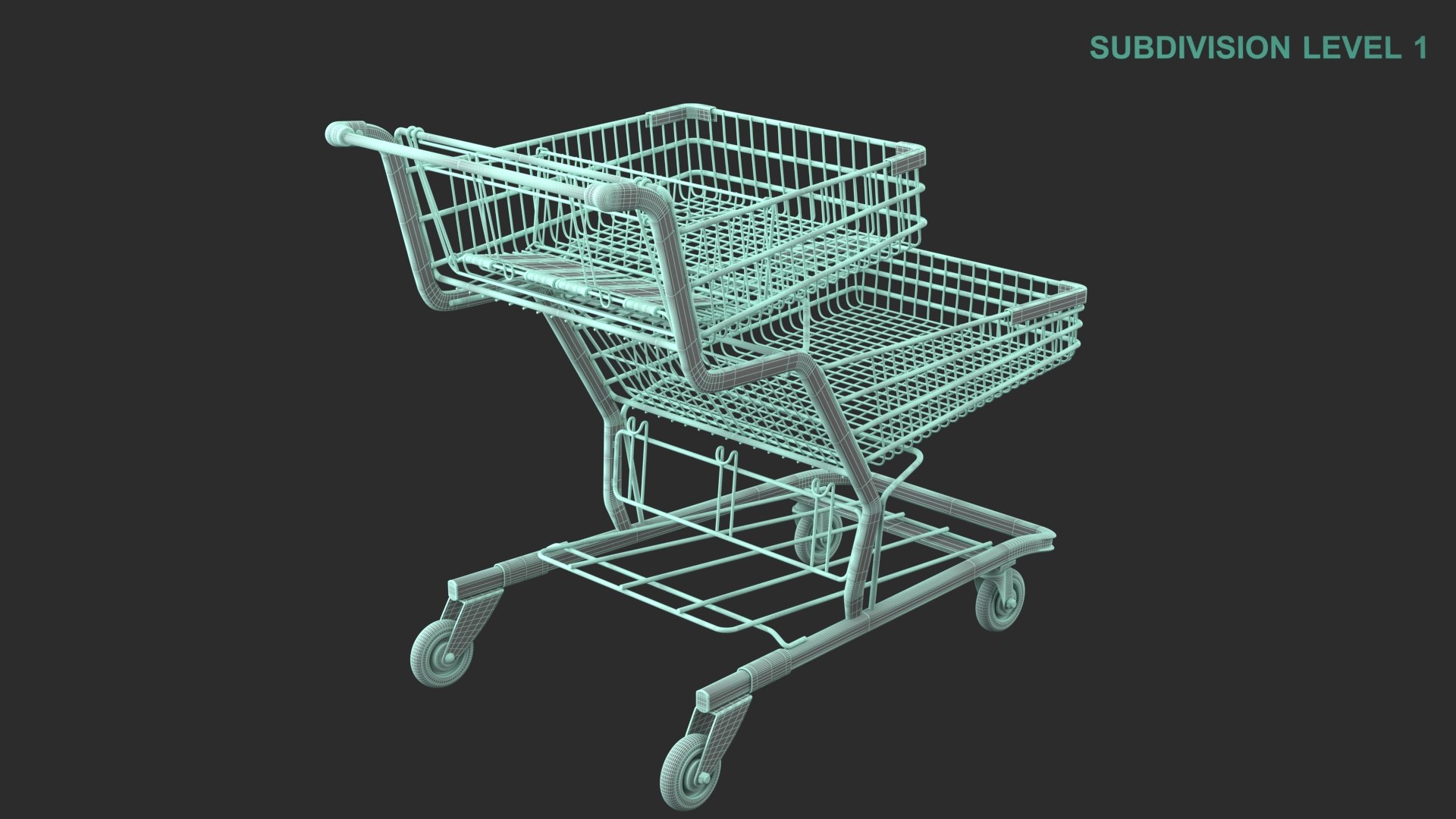 3D Shopping Cart Model - TurboSquid 1857358