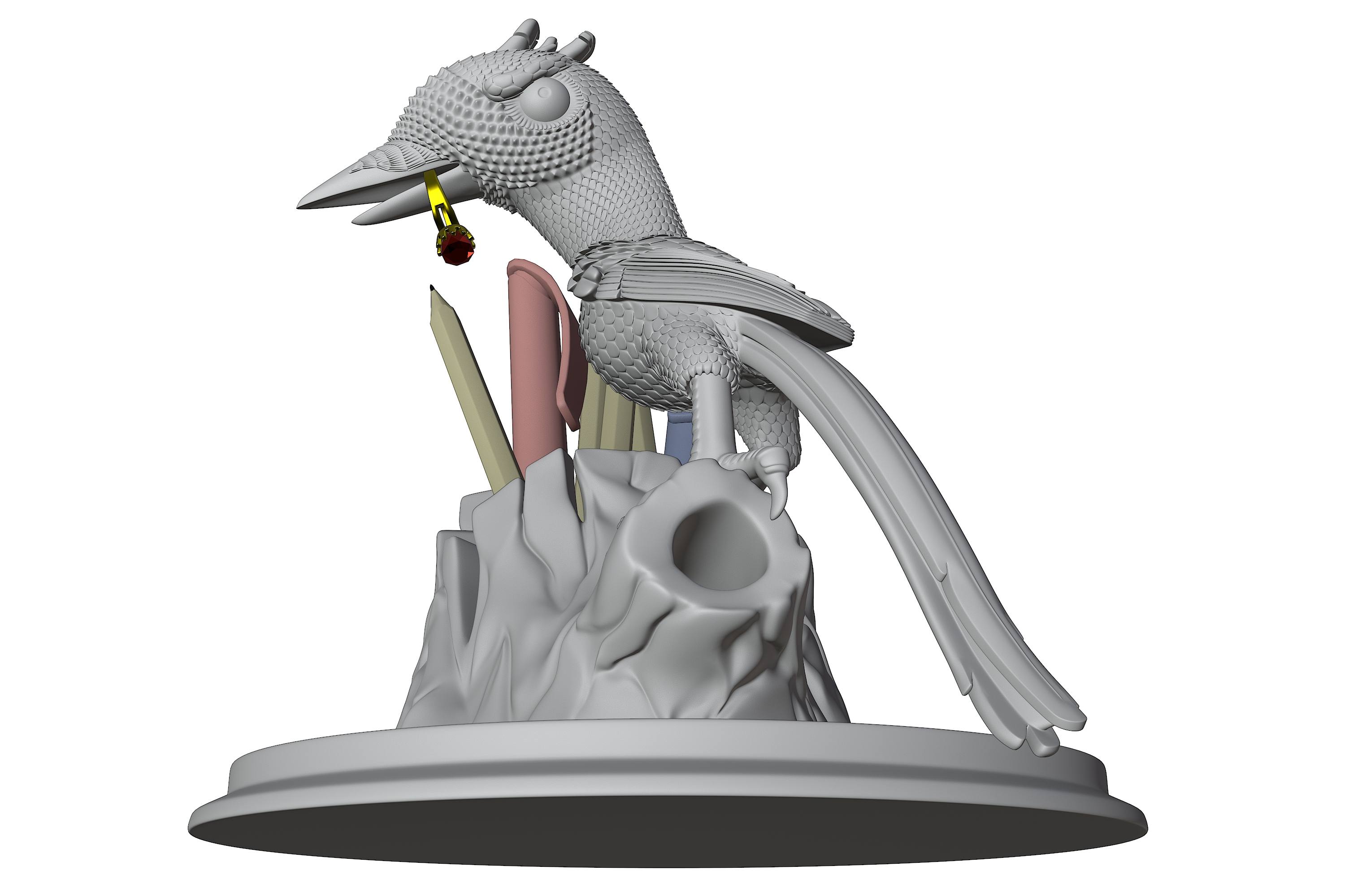 3D Magpie figurine 3D print model model - TurboSquid 1810462