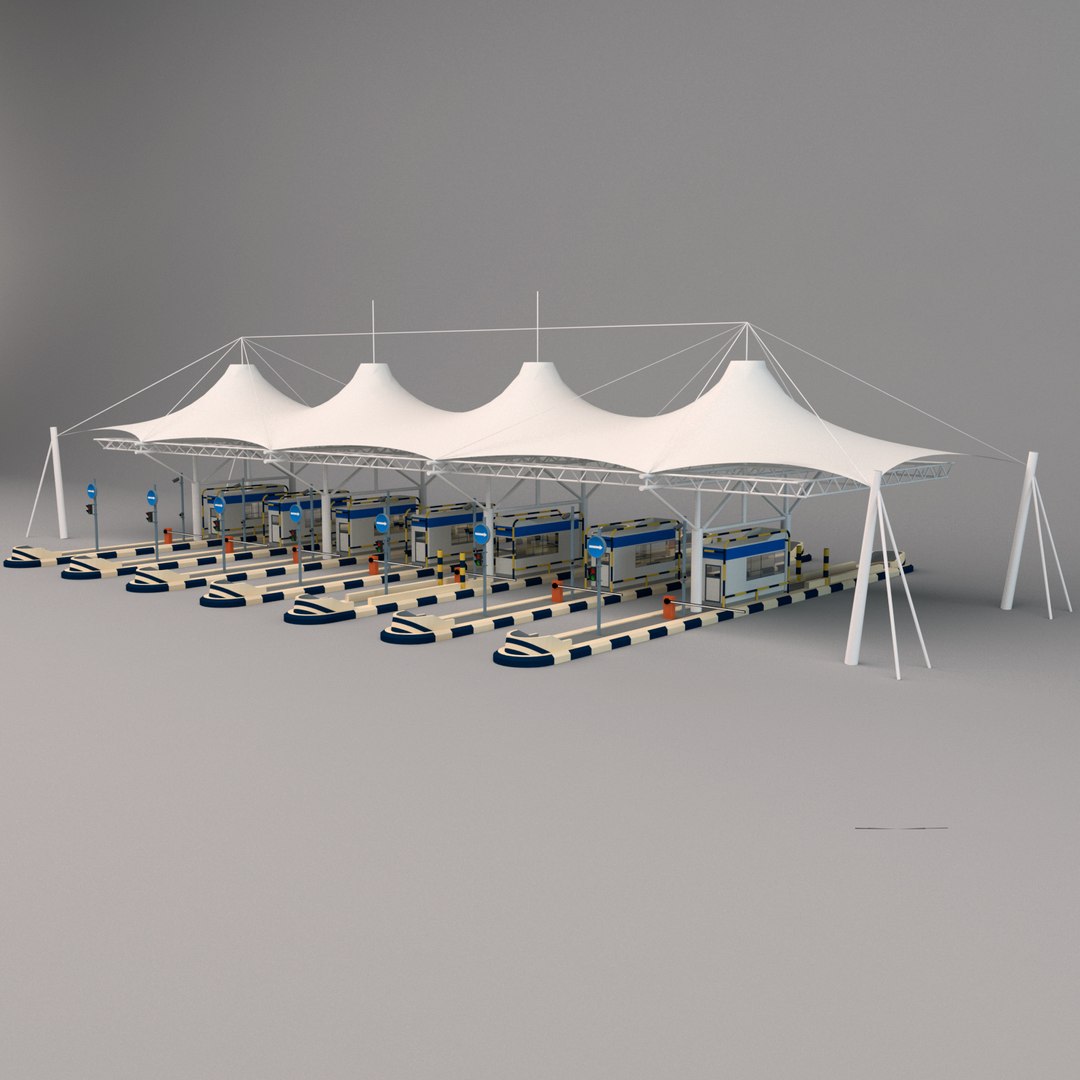 3D Toll Gate - TurboSquid 1515503