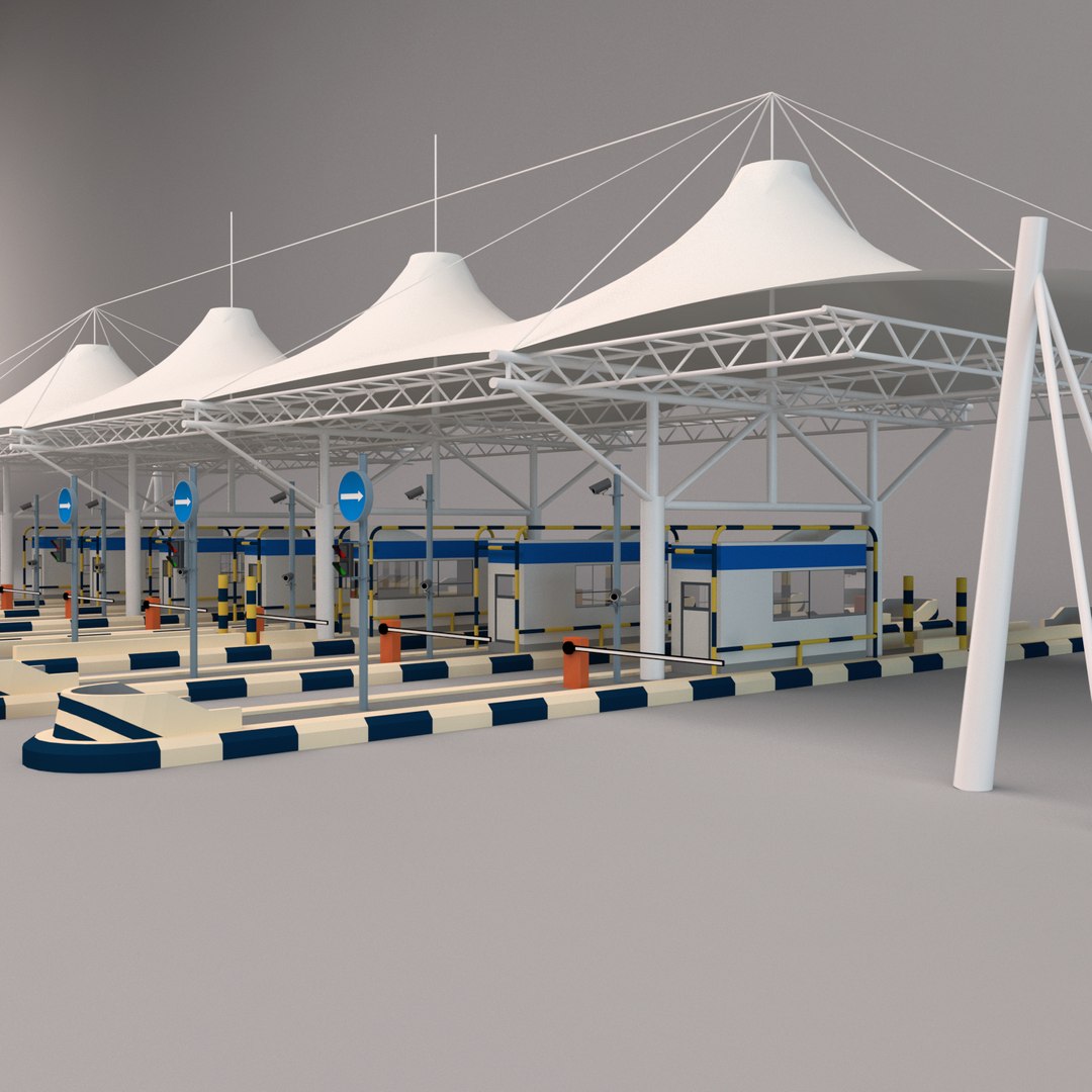 3D Toll Gate - TurboSquid 1515503