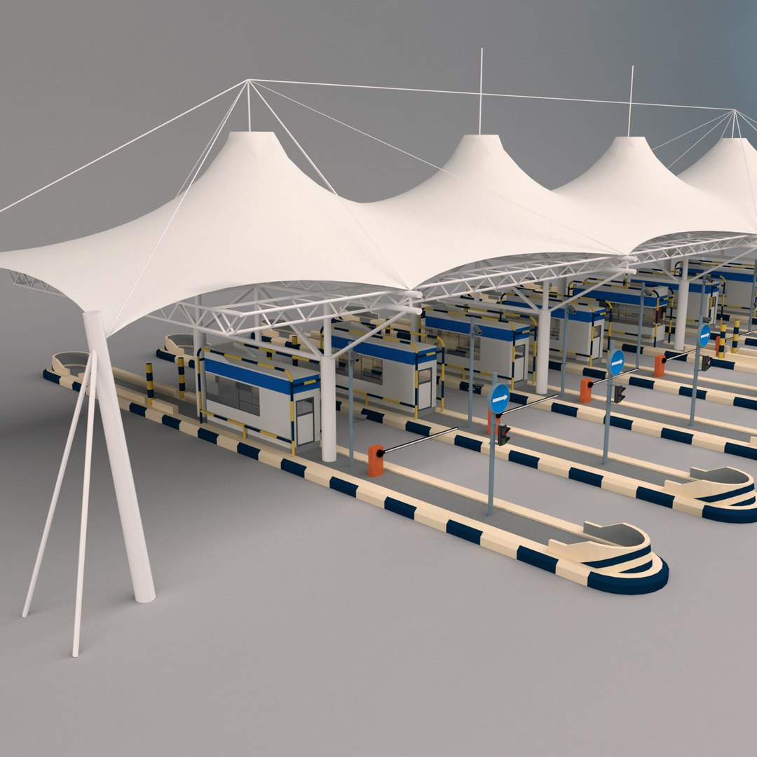 3D Toll Gate - TurboSquid 1515503