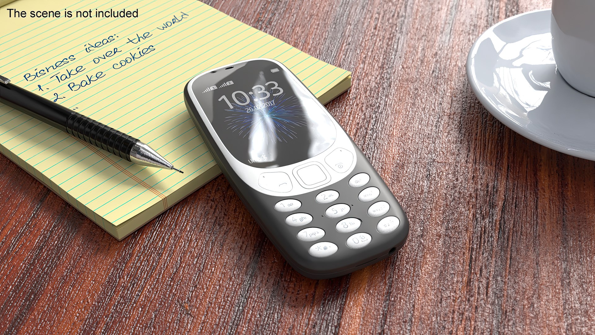 Modern Push-button Black Telephone Lights On 3D Model - TurboSquid 2270119