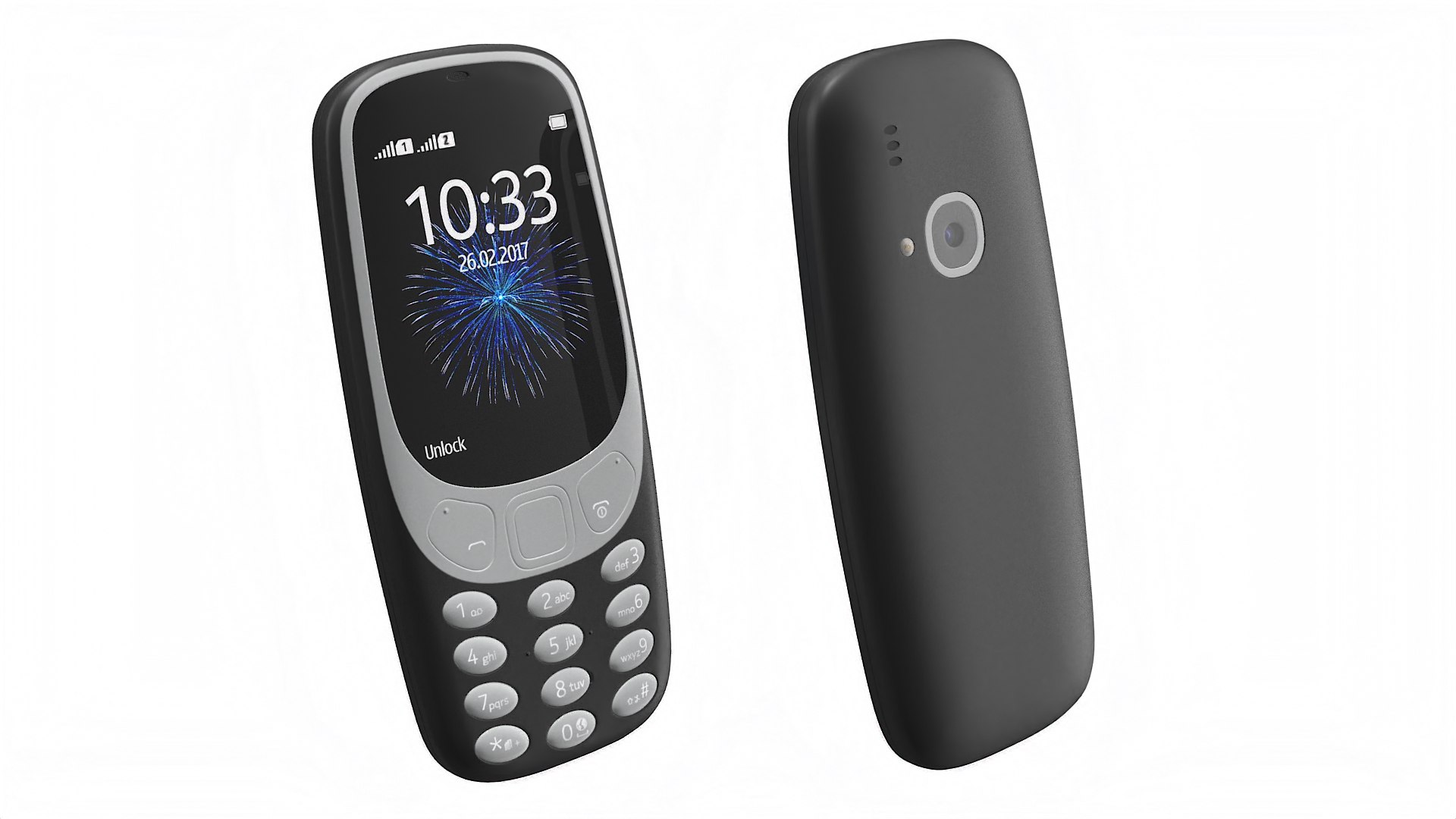 Modern Push-button Black Telephone Lights On 3D Model - TurboSquid 2270119