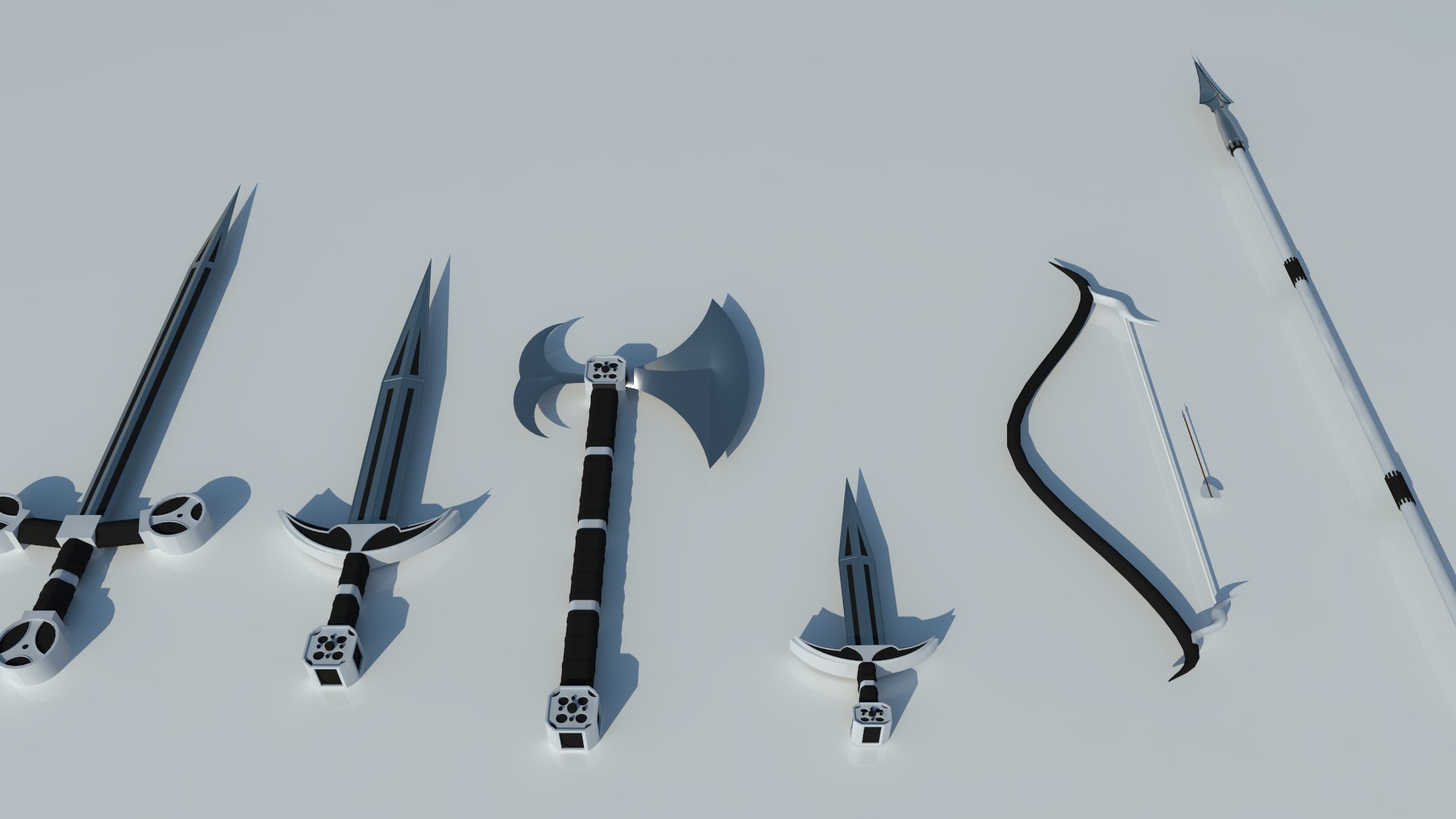 Medieval Weapon Set 3d 3ds
