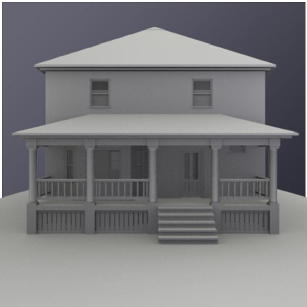 Colonial House 3D Models for Download | TurboSquid