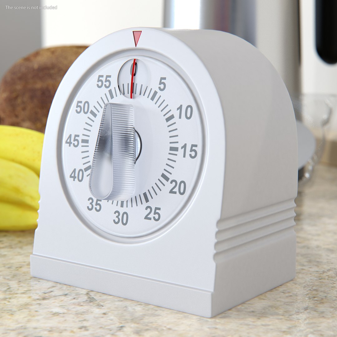 3D Classic Mechanical Kitchen Timer - TurboSquid 1589107