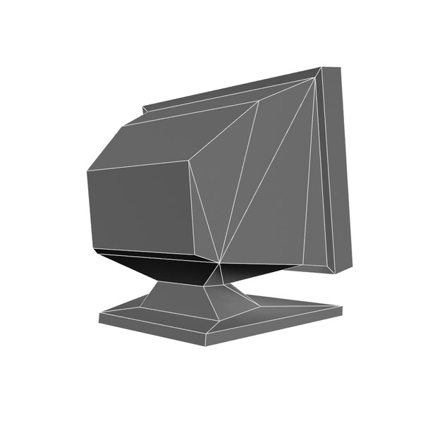 3d model of crt monitor