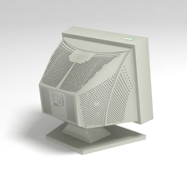 3d model of crt monitor