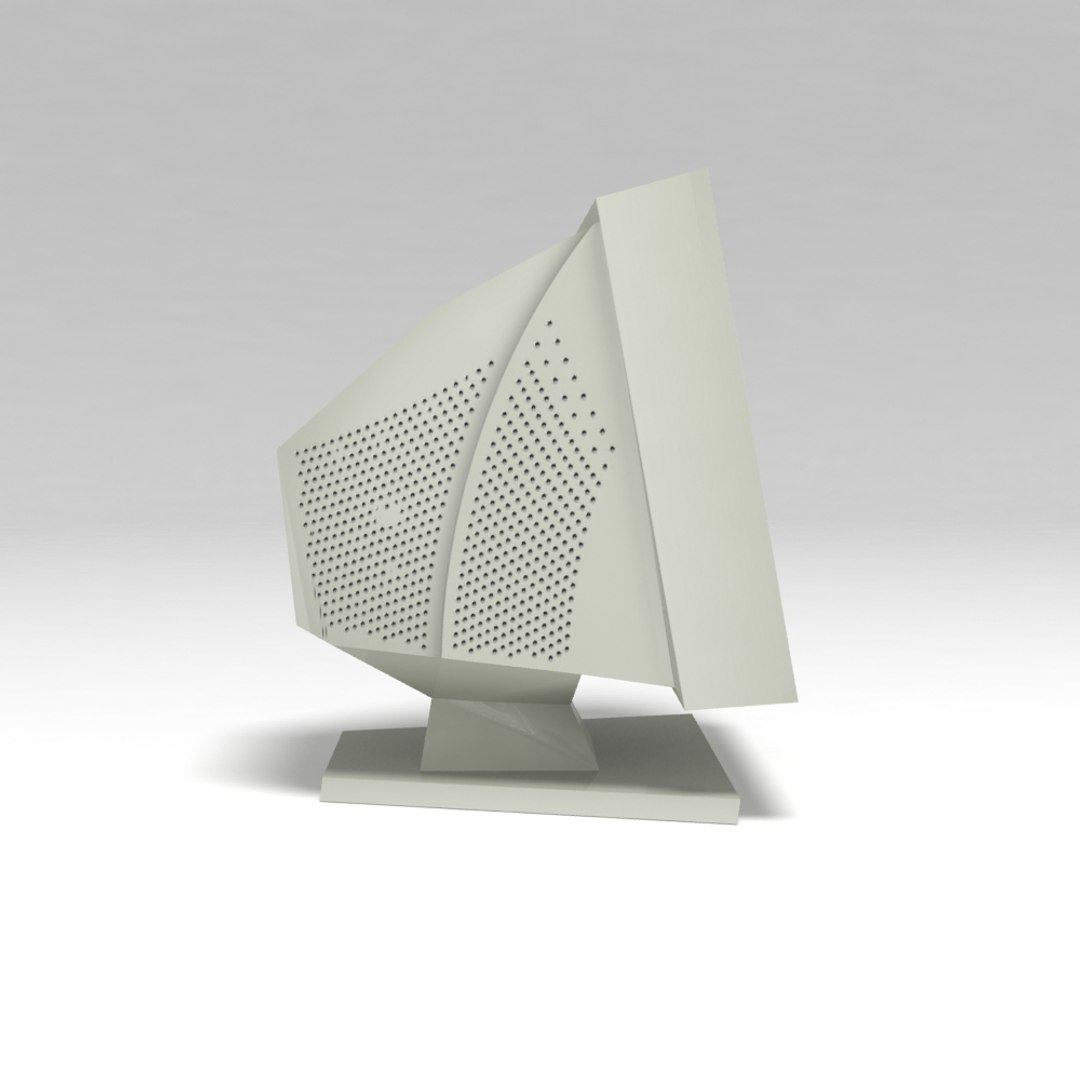 3d Model Of Crt Monitor