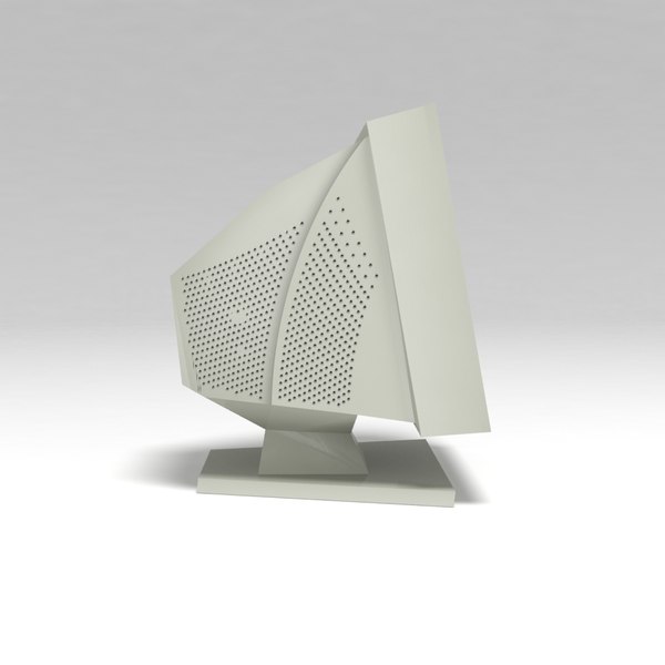 3d model of crt monitor