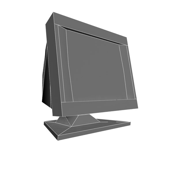 3d model of crt monitor