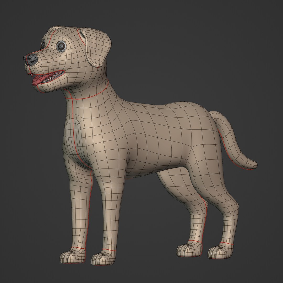 3D Cartoon Dog model - TurboSquid 2042195