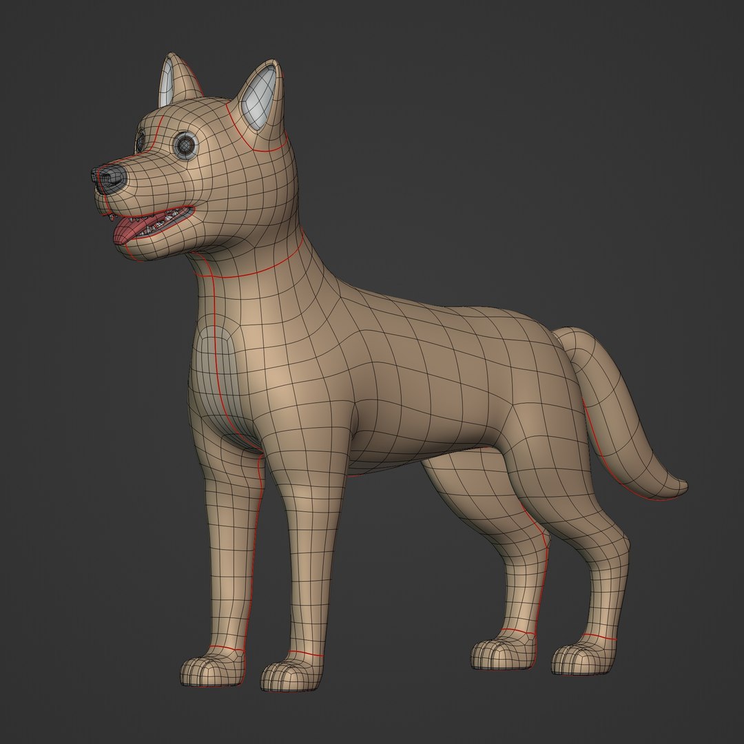 3D Cartoon Dog model - TurboSquid 2042195
