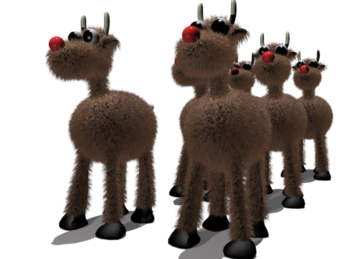 3d Lwo Reindeer Santa