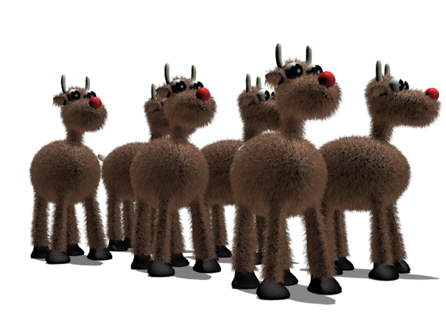 3d Lwo Reindeer Santa