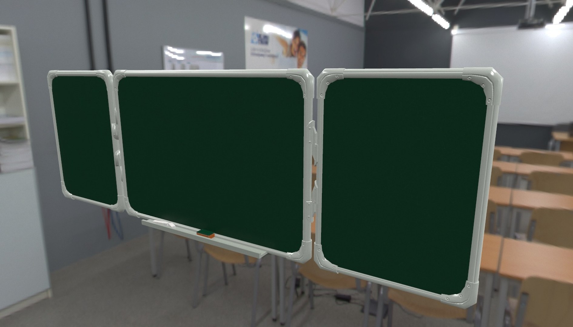 Board Chalkboard 3d Model