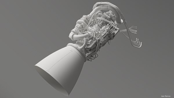 modèle 3D de Moteur Raptor SN50 - TurboSquid 1856870