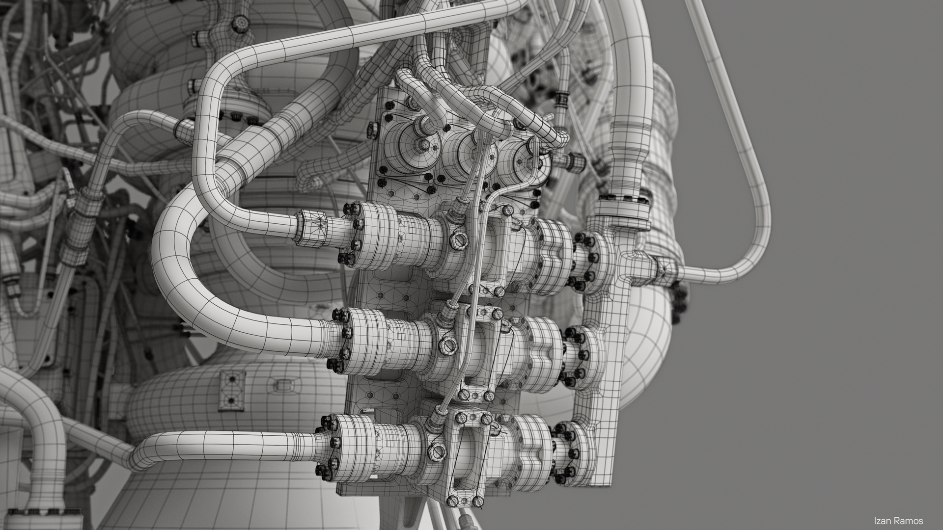랩터 엔진 SN50 3D 모델 - TurboSquid 1856870