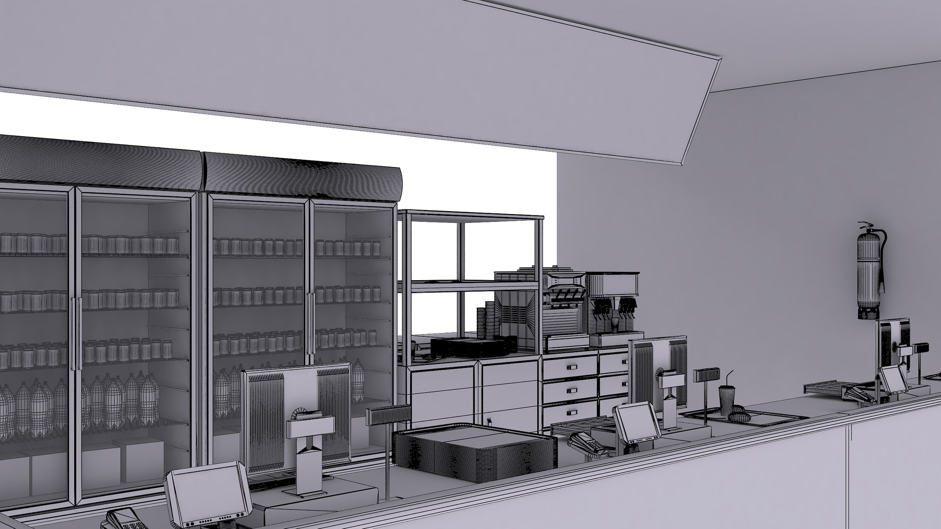 Fast Food McDonalds Counter 3D Model - TurboSquid 1905858